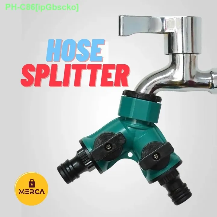MER 2 Way Garden Hose Splitter Y-Type Watering Connector Distributor ...