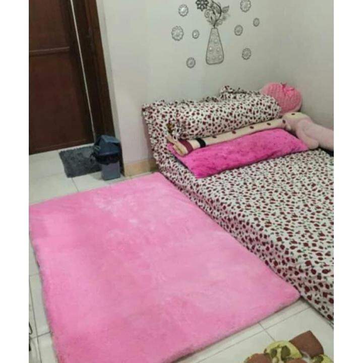 Karpet Bulu rasfur lembut empuk / Karpet Lantai ukuran 160x100 tebal 3cm Karpet Lantai Kekinian ...