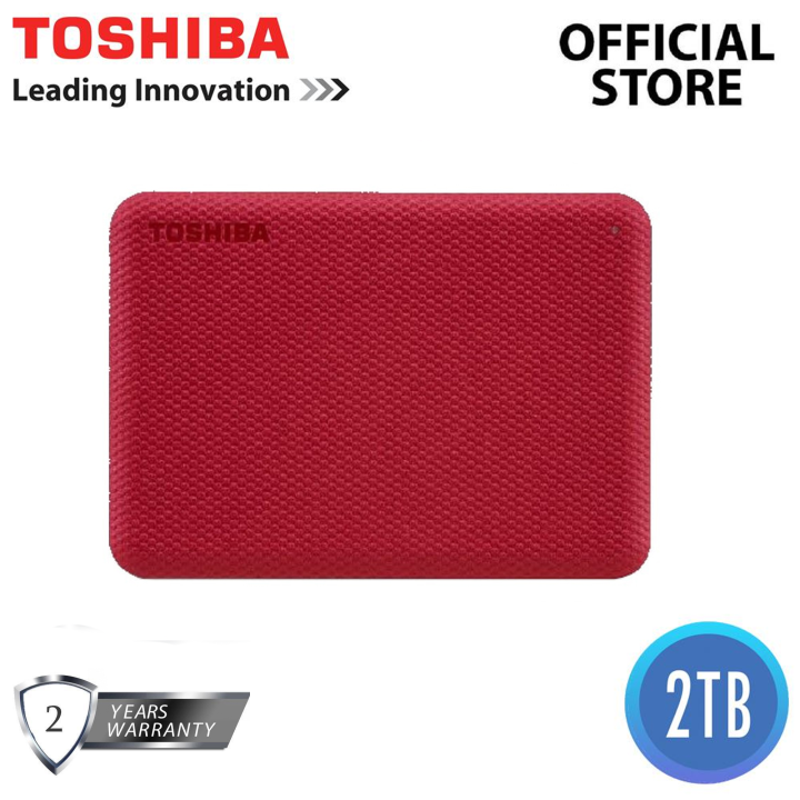 Toshiba Canvio Advance (Modern Design) 2TB (Red) USB 3.2 Portable ...
