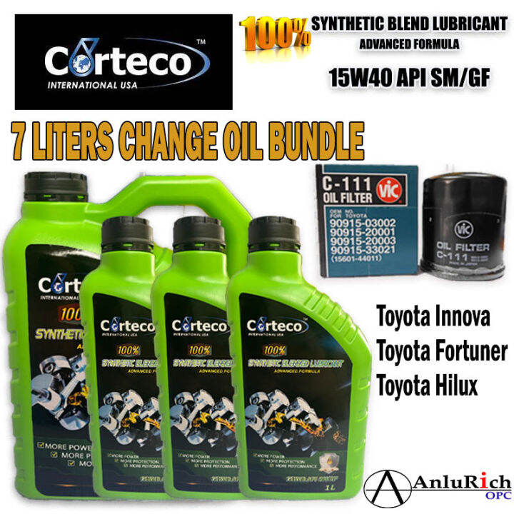 CORTECO Change Oil Package Diesel and Gasoline Engine Oil 15w-40 ...