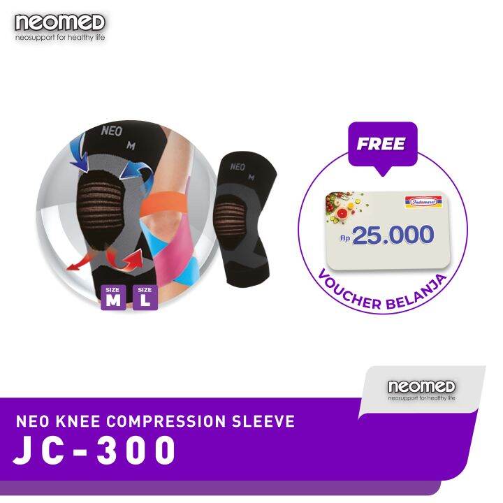 NEOMED - Penyangga Lutut Compression Sleeve JC-300 | Lazada Indonesia
