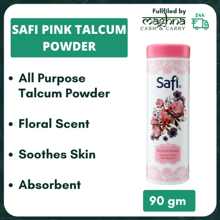 Safi Pink Floral Perfumed Talcum Powder (Bedak Wangi) with Vitamin E ...