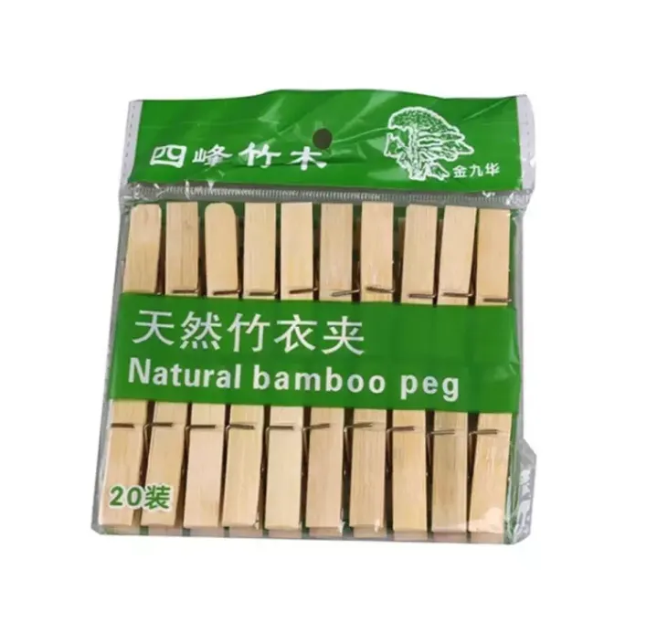 Bamboo Clothespin / Natural Bamboo Peg Hanger Clothespin Photo Clothes ...