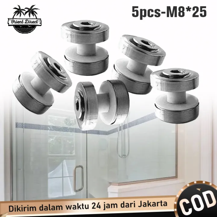 5pcs Baut Penjepit Kaca Tiang Railing Tangga Stainless Steel 304 ...