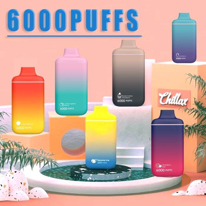 【Original Pods】CHILLAX PLUS 6000 PUFFS Rechargeable 500mAH Disposable ...
