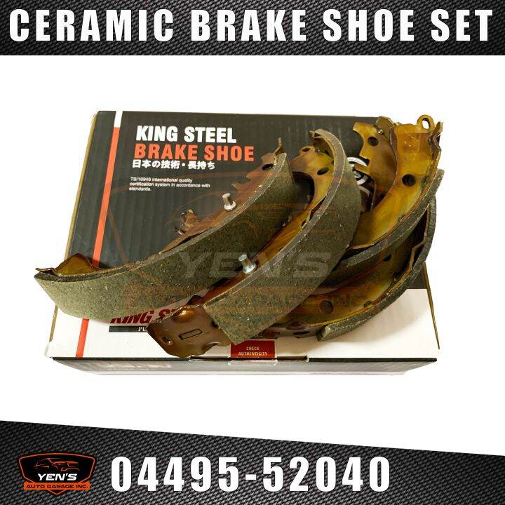 Ceramic Brake Shoe Kit, Rear, for Toyota Vios / Yaris / Altis 04495 ...