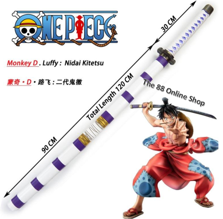 One Piece Monkey D. Luffy Nidai Kitetsu Swords Anime Cosplay Decoration ...