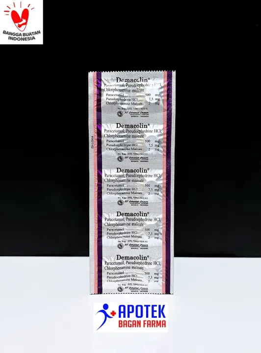 DEMACOLIN TABLET DEMAM PILEK ( 1 STRIP = 10 TABLET ) | Lazada Indonesia