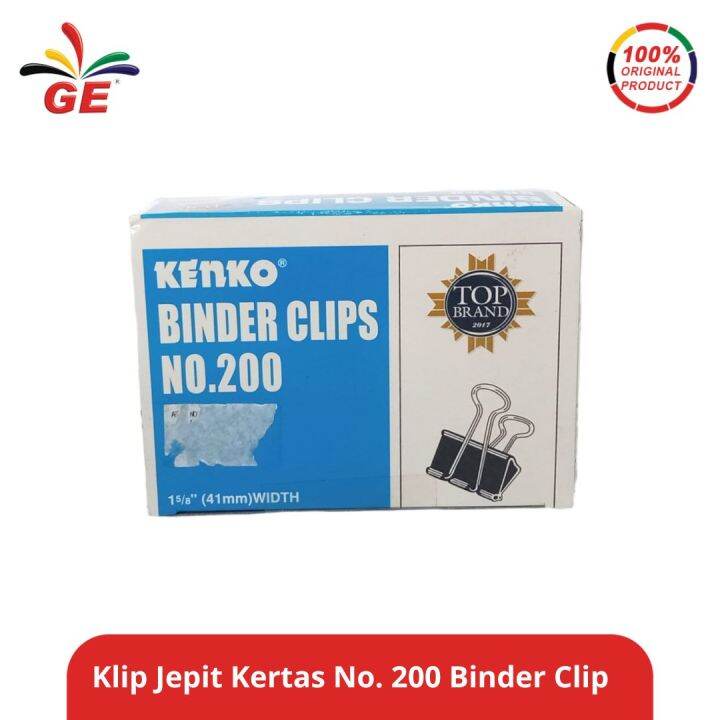 GE - Kenko Klip Jepit Kertas No. 200 Binder Clip 76323 | Lazada Indonesia