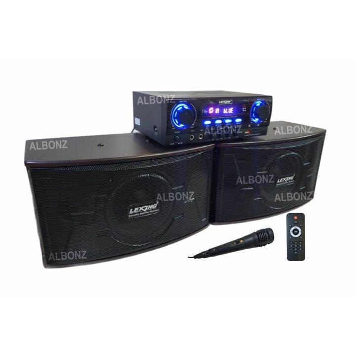 Amplifier Speaker Set Lexing Amplifier with Speaker 8918 Bluetooth USB ...