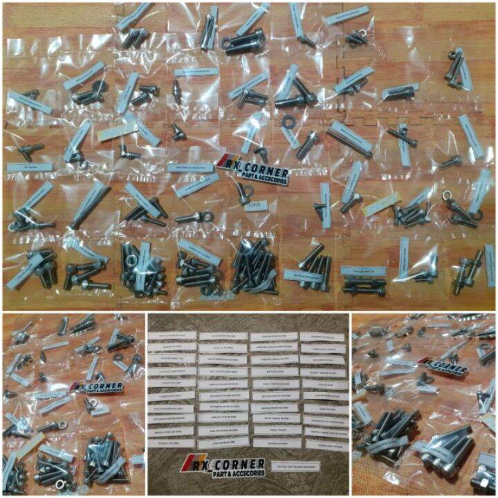 baut baud L stainless set 1 unit full motor rxking bagian luar lengkap ...