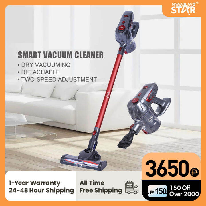Winning Star Cordless Vacuum Cleaner, 90mins Long Runtime Stick Vacuum ...