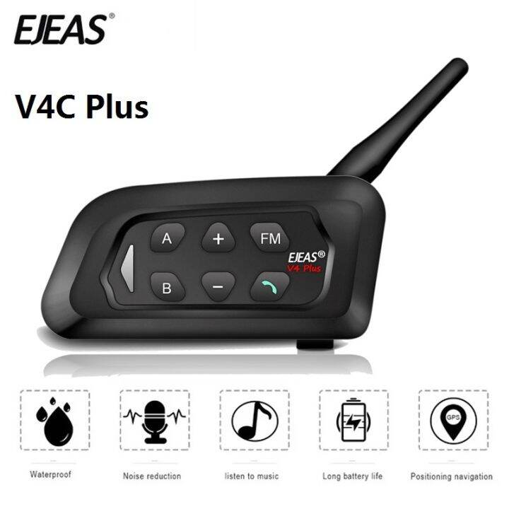 EJEAS V4C Plus Referee Intercom Headsets 2-4 Group Bluetooth Full ...