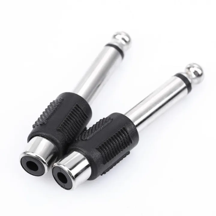 2PCS MALE TO FEMALE RCA TO PL MONO 6.35mm Connector Adapter | Lazada PH