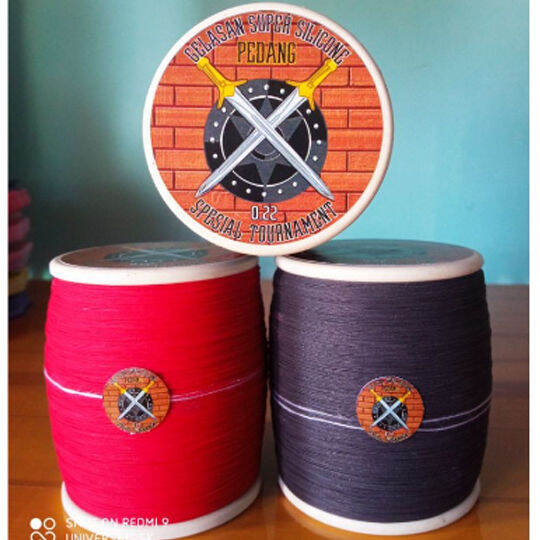 Senar Gelasan Layangan Cap PEDANG Tajam, kuat dan Warna Tidak Mudah ...