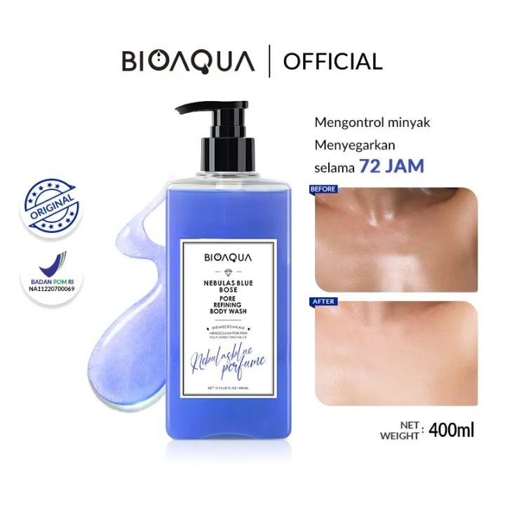 BIOAQUA Perfume Body Wash Sabun Mandi Cair 400ml - Nebulas Blue Pore | Lazada Indonesia