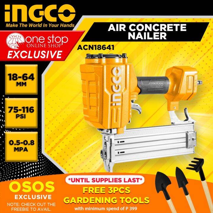 Ingco ACN18641 Air Concrete Nailer 18-64mm IHT •OSOS• | Lazada PH