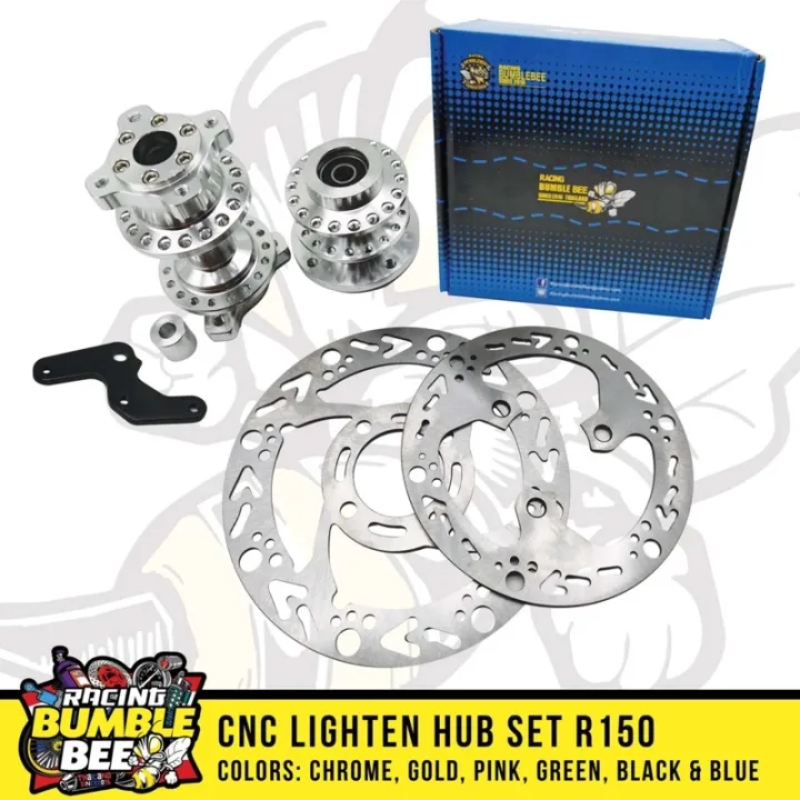 RACING BUMBLEBEE lighten hub set r150 with disc plate with bracket CNC ...