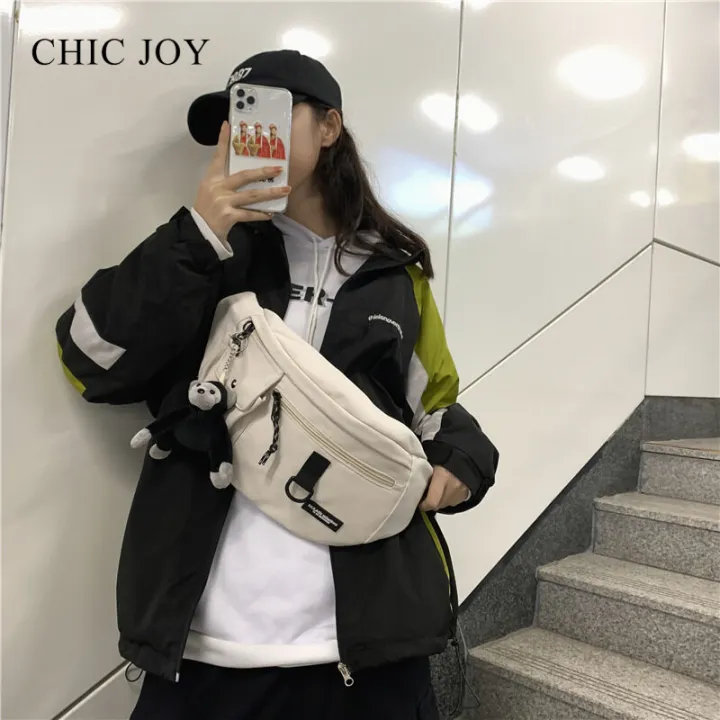 Cjoy กระเป๋าคาดอก เก๋จอยแบรนด์ญี่ปุ่น ผู้ชาย Ins กระเป๋าสะพายไหล่เรียบง่ายกระเป๋าเป้สะพายหลัง ...