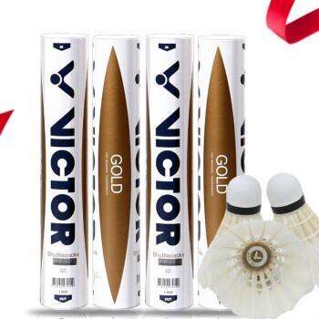 NEW SPOT Badminton Shuttlecock VICTOR Gold Top Class Duck Feather 12 ...
