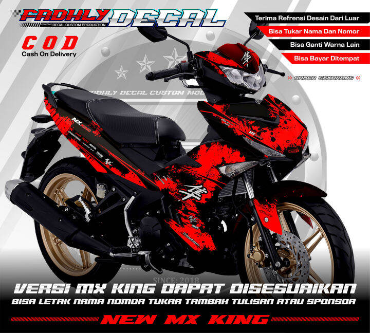 ⭐⭐⭐⭐⭐ Decal Dekal Sticker Mx King merah Hayabusaa keren Dengan pilihan ...