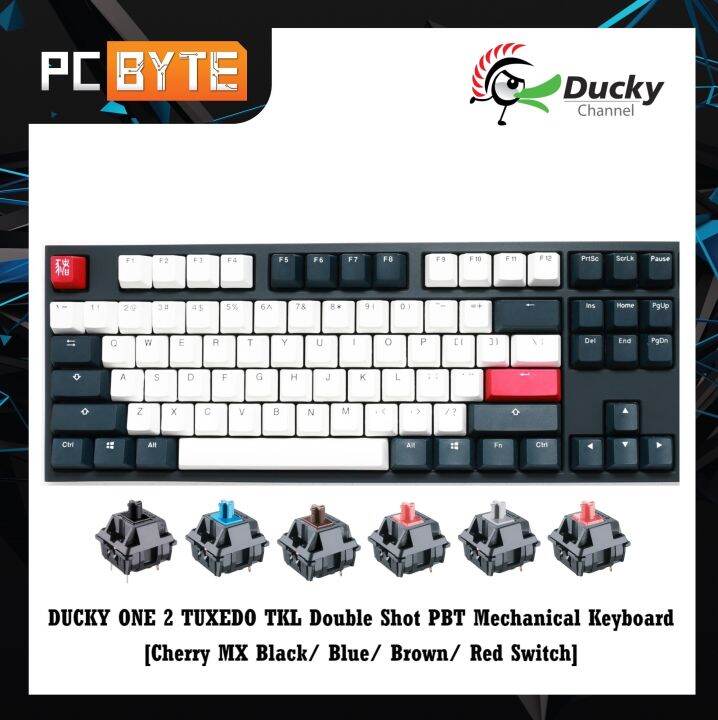 DUCKY ONE 2 TUXEDO TKL Double Shot PBT Mechanical Keyboard [Cherry MX ...