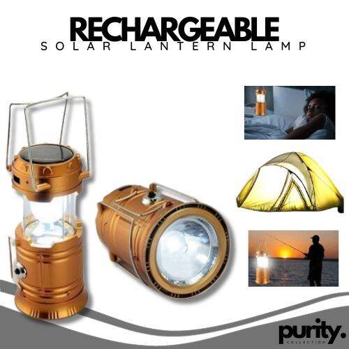 USB Rechargeable Solar and Charging LED Lantern Torch Light, Portable ...