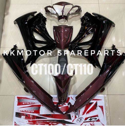 MODENAS CT100 CT110 COVER SET *FREE STICKER BODY | Lazada