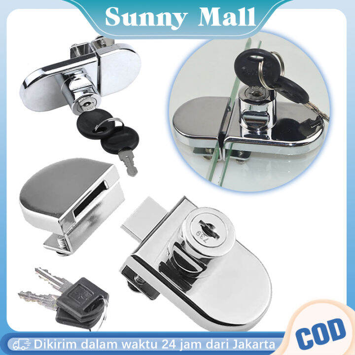 Kunci Kaca Kabinet Dua Sisi Kunci Lemari Pintu Kaca Cabinet Glass Door Lock Kunci Pintu Kaca ...