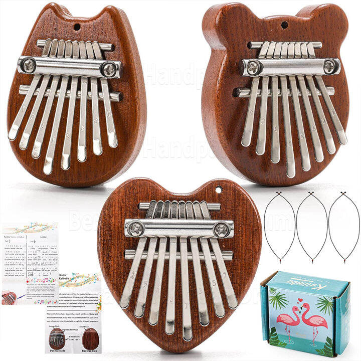 Mini Kalimba 8 คีย์เปียโนนิ้วหัวแม่มือแบบพกพาเปียโนนิ้วเด็กผู้ใหญ่ ...