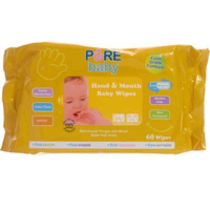 Pure Baby Wipes Hand & Mouth Orange 60s SATUAN Purebaby Tissue Basah ...
