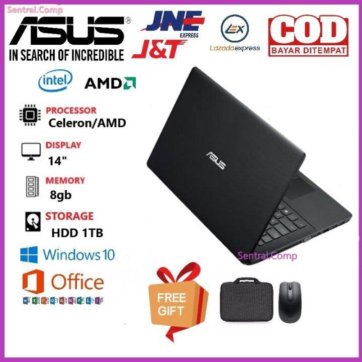 Laptop Asus Intel Celeron/AMD Ram 8gb Hdd 1tb /Free Tas & Mouse ...