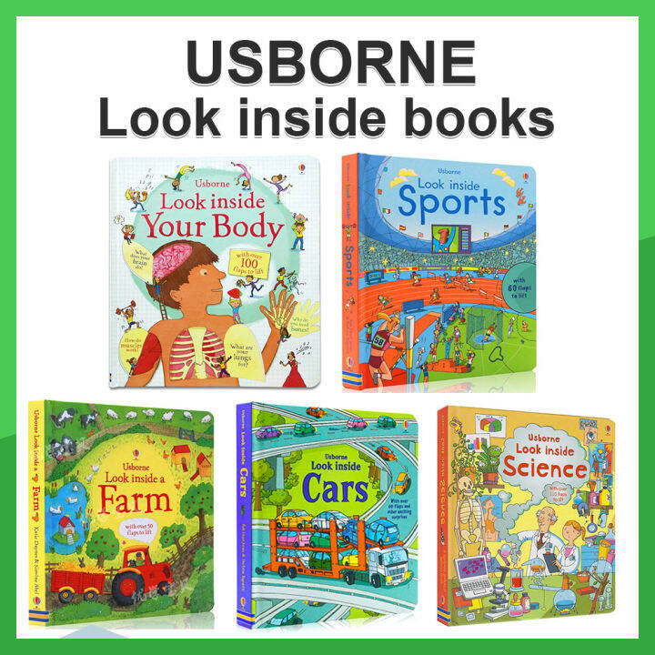 Big size Usborne Look Inside Science Your Body car Sports Farm Board ...