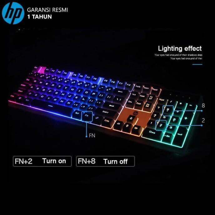 Hp K300 Keyboard Gaming Lighting Color Backlight Dijamin Puas | Lazada ...