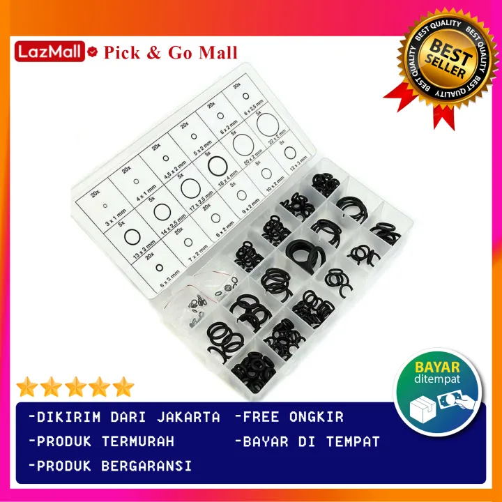 [BISA COD] - Karet rubber O ring seal tightening 225 pcs sparepart kebocoran karet seal berbeda ...