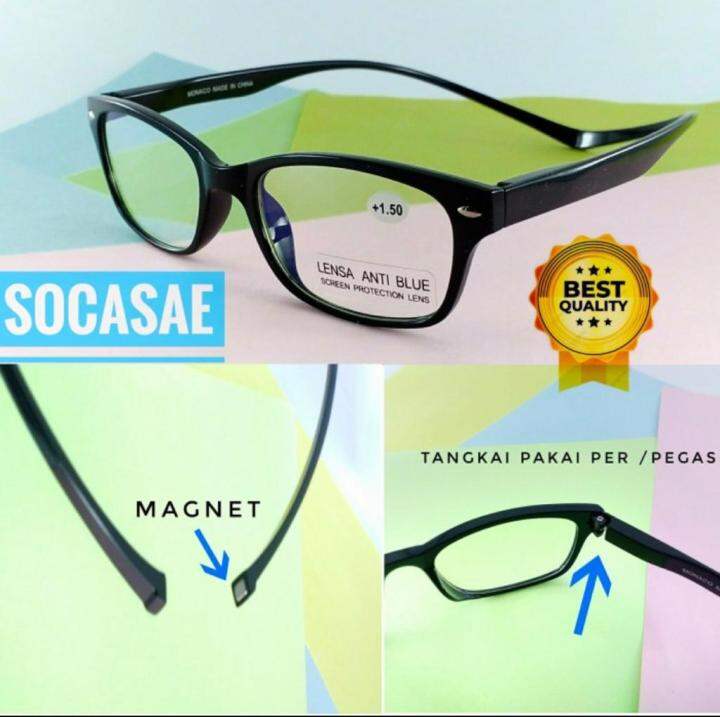 Kacamata Baca Anti Radiasi Magnet | Lazada Indonesia