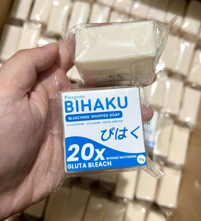 Gluta Bleach Milky Melona Soap 20x Scar Remover Whitening (90grams) & Bihaku 10x Bleaching ...