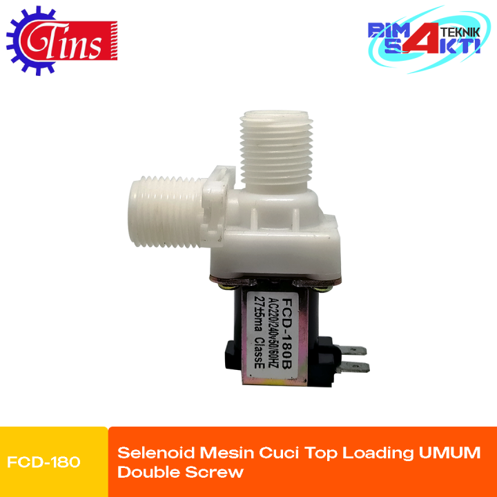 Solenoid Double Drat FCD 180B Water Valve Selenoid Mesin Cuci Top ...
