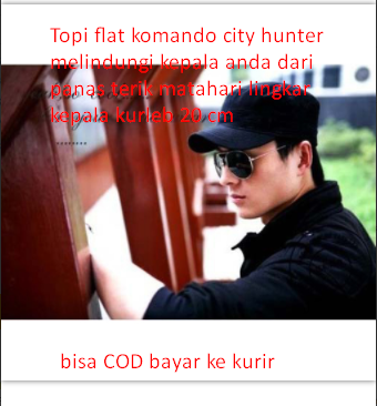 Topi flat komando city hunter melindungi kepala anda dari panas terik matahari lingkar kepala ...
