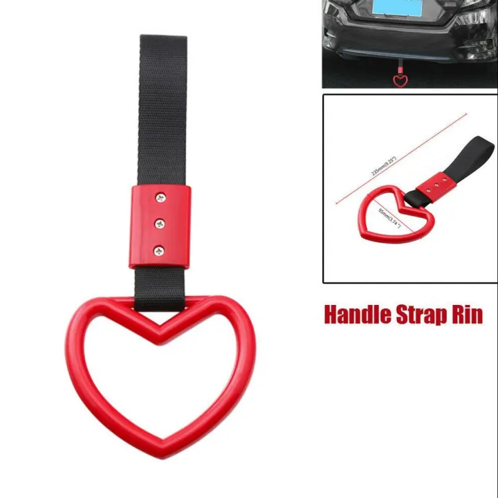 Heart Red Jdm Tsurikawa Ring Subway Train Bus Handle Drift Universal ...