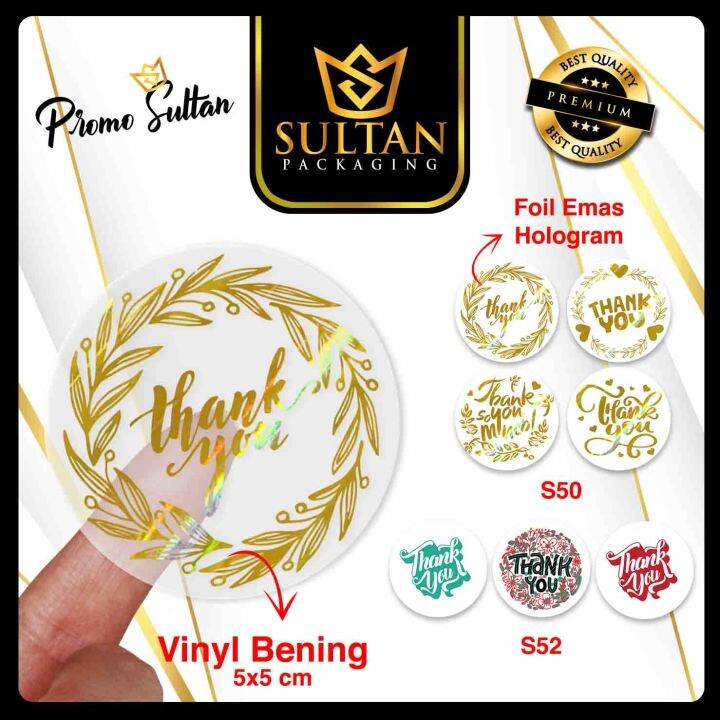 STICKER THANK YOU|VINYL|FASSON|SEGEL|LABEL|AKSESORIS|PACKAGING|STICKER ...