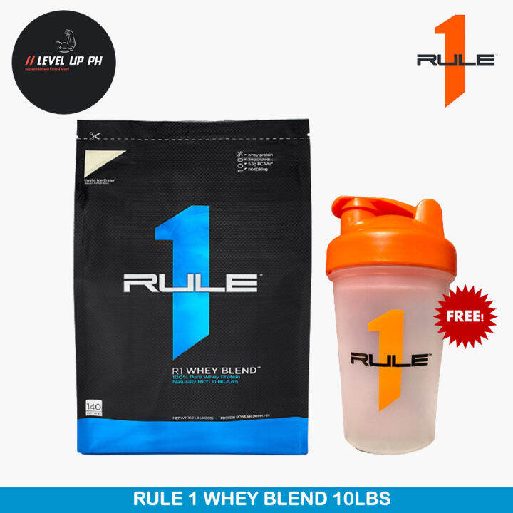 Rule 1 Whey Blend 10lbs with Free R1 Shaker | Lazada PH
