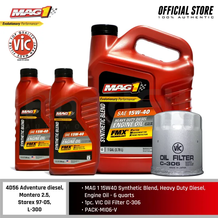 MAG 1 15W40 All Fleet Synthetic Car Engine Oil PN#64845/65033 + VIC Oil ...