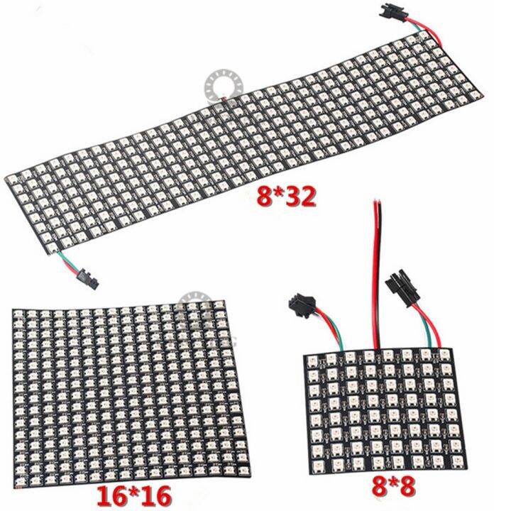 WS2812B Flexible Pixel 8x8 16x16 8x32 SK6812 Individuell Adressierbare ...