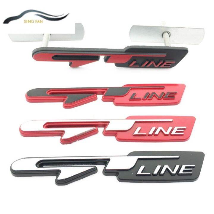 3D Metal GTline Logo Suitable For Peugeot Kia GT LINE Emblem Sticker ...