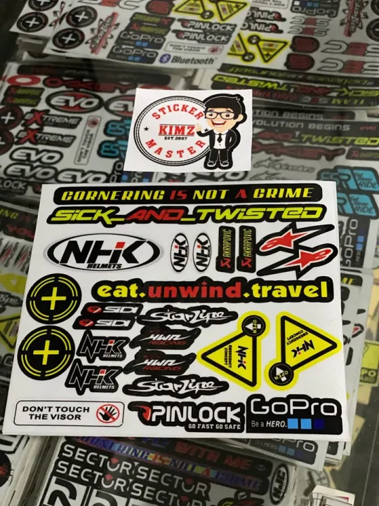 NHK VERSION 2 REFLECTORIZED HELMET VISOR STICKERS | Lazada PH