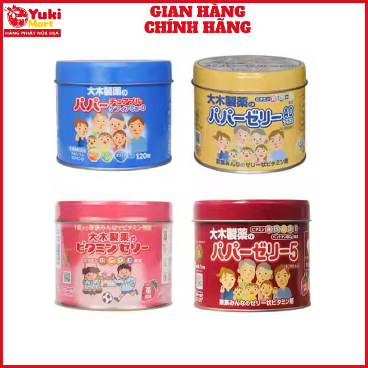 Kẹo cho trẻ biếng ăn Papa Jelly 120 viên bổ sung vitamin cho bé từ 1 tuổi đủ vị | Lazada.vn