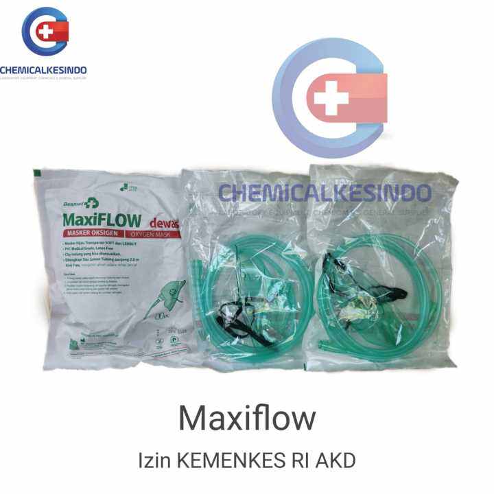Masker Oksigen Dewasa Maxiflow Besmed/Sungkup plus Selang Oksigen ...