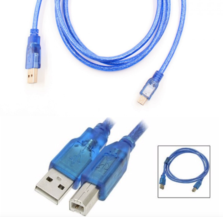 สาย Usb To Printer Usb 2 0 สายปริ้นเตอร์ สีฟ้า สายยาว 1 5 M สายต่อ ความยาว Cable A B Type B For
