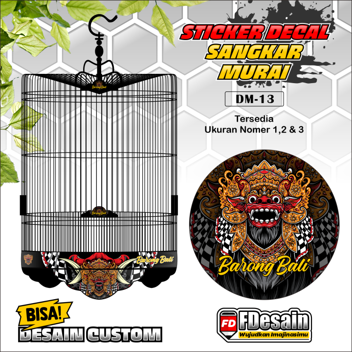 Sticker Decal Tebok Sangkar Murai - Sticker Tebok Sangkar Murai Motif ...